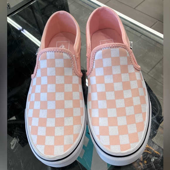 Vans | Shoes | Vans Classic Slipon Checkerboard Rose Smoke Size 75 ...